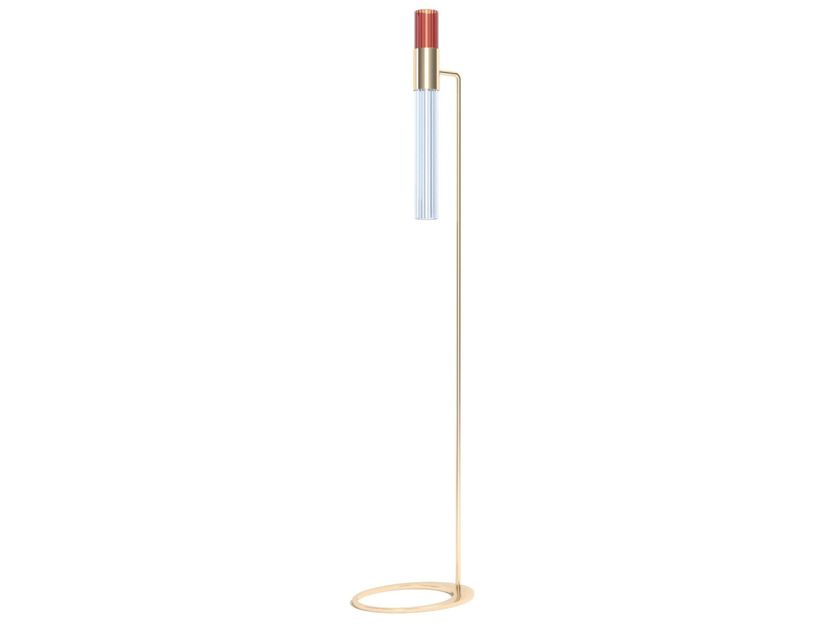 SBARLUSC SF01 LED brass and colored glass floor lamp By LUCE TU ...