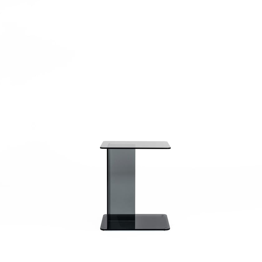 LUCENT | Side table Rectangular tempered glass side table By Case ...