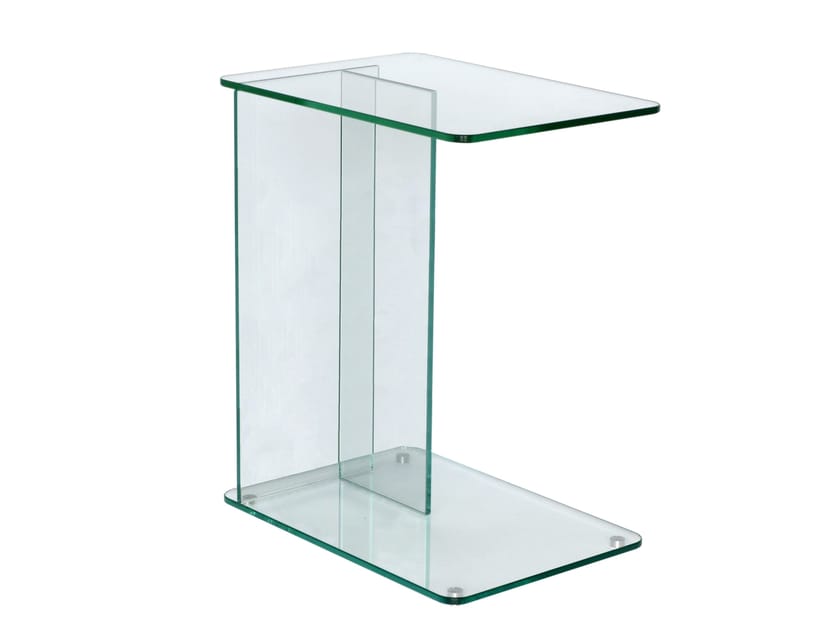 LUCENT | Side table Rectangular tempered glass side table By Case ...
