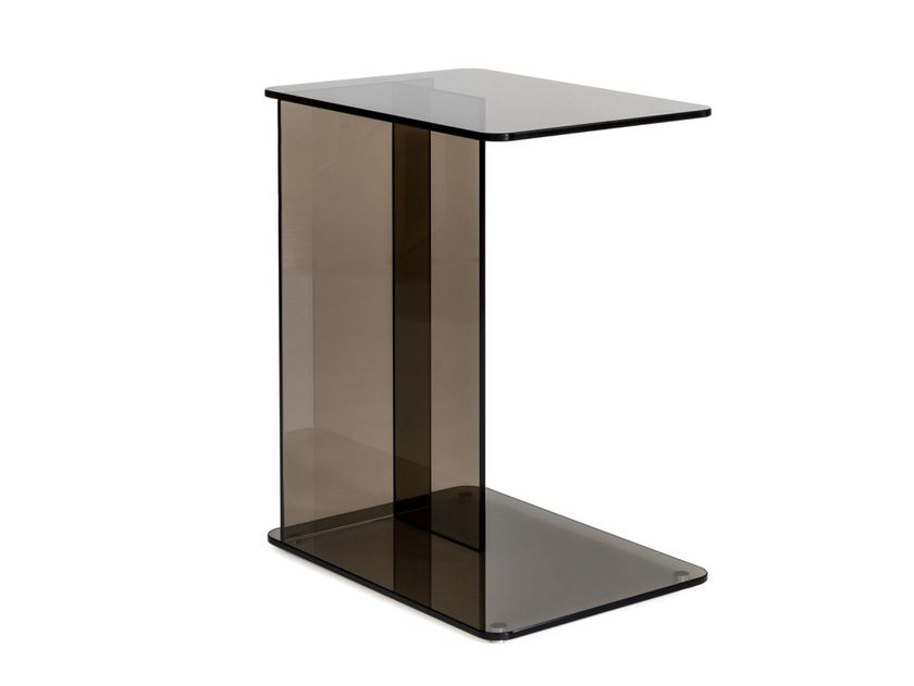 LUCENT | Side table Rectangular tempered glass side table By Case ...