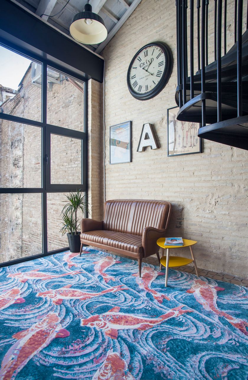 Rectangular Bamboo silk rug LUCKY YOU By NOW Carpets design Anna Muravina