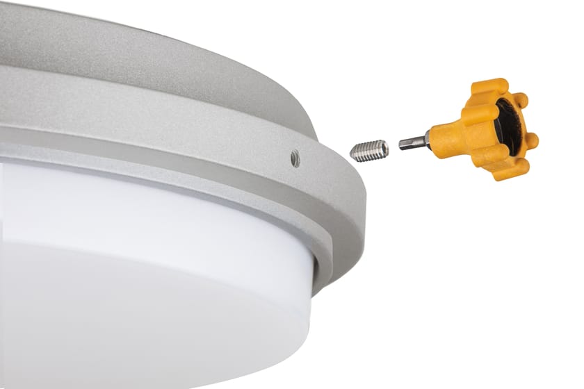 LUNETTE LED aluminium outdoor ceiling light By Goccia Illuminazione