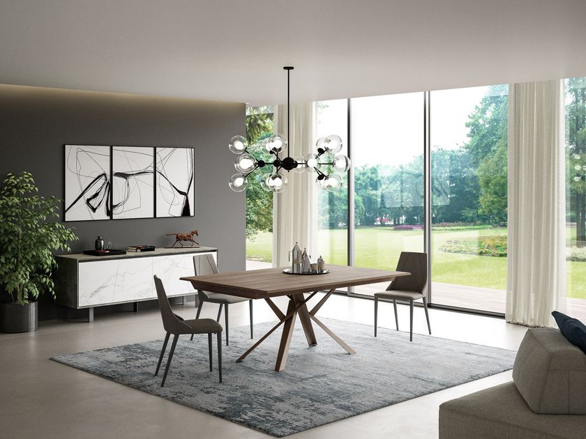 LUNGO LARGO Mesa extensível retangular By EASYLINE | design Studio ...