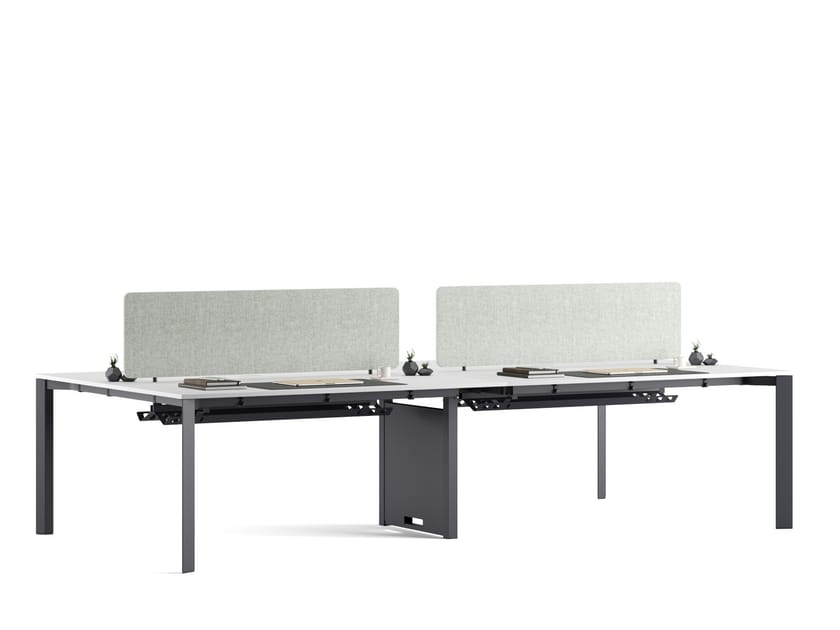 LUTA Multiple melamine office desk with drawers By Ersa