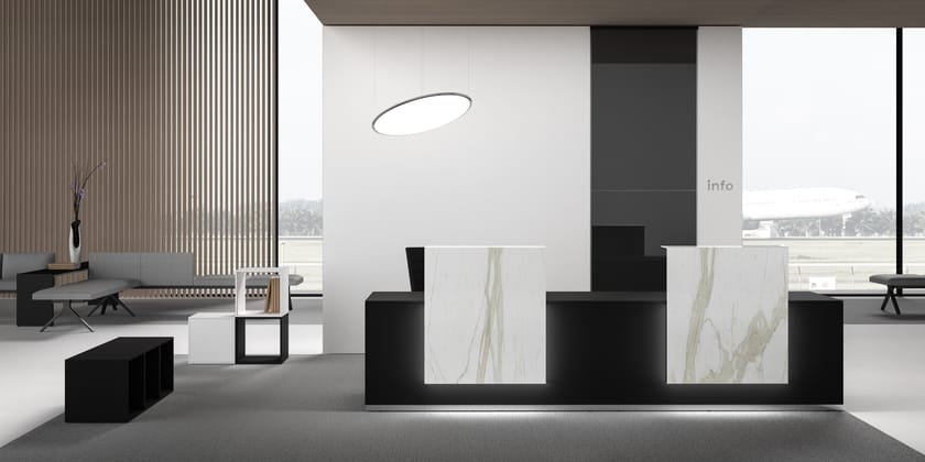RECEPTION LUX Mostrador para recepción By Bralco | design Gianantonio Perin