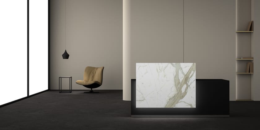 Reception desk LUX 3 Reception Lux Collection By Bralco design Gianantonio Perin