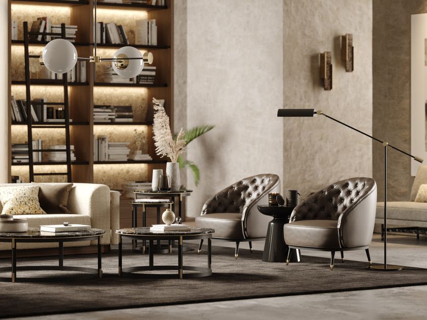 LYSSA Round marble coffee table By Laskasas