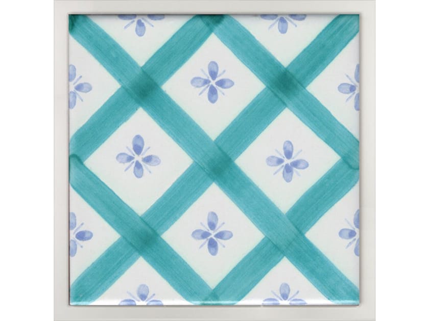 GRATA CON FIORE Handmade clay wall/floor tiles By La Riggiola