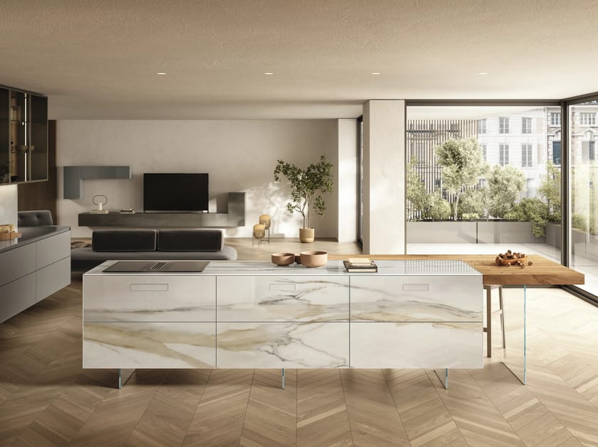 36e8 KITCHEN 2813 Fitted kitchen with island By Lago | design Daniele Lago