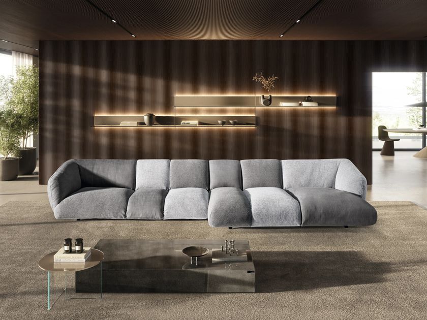 NOT ONLY WHITE 2903 Fabric sofa By Lago