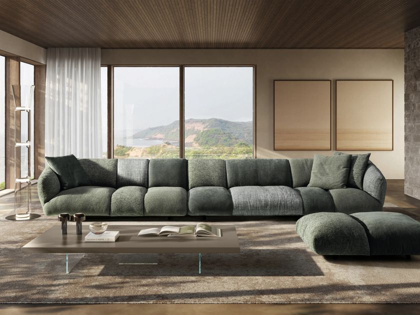 NOT ONLY WHITE 2904 Fabric sofa By Lago