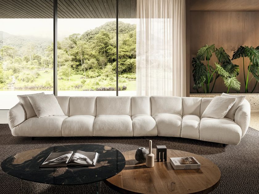 NOT ONLY WHITE 2906 Fabric sofa By Lago