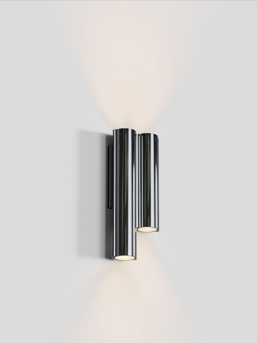 SILO 2WC LED powder coated aluminium wall light with dimmer By Lambert ...