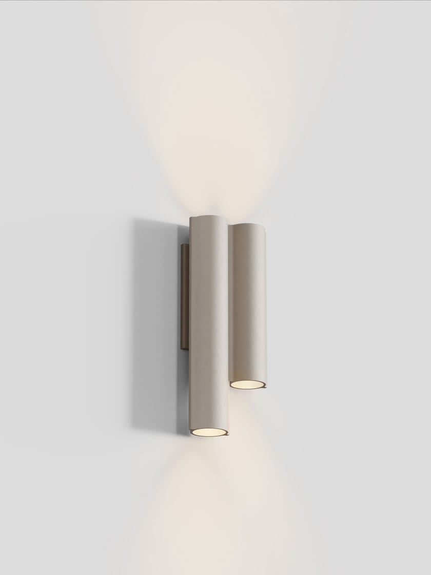 SILO 2WC LED powder coated aluminium wall light with dimmer By Lambert ...