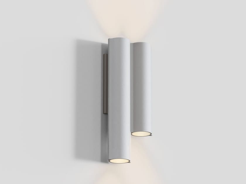 SILO 2WC LED powder coated aluminium wall light with dimmer By Lambert ...