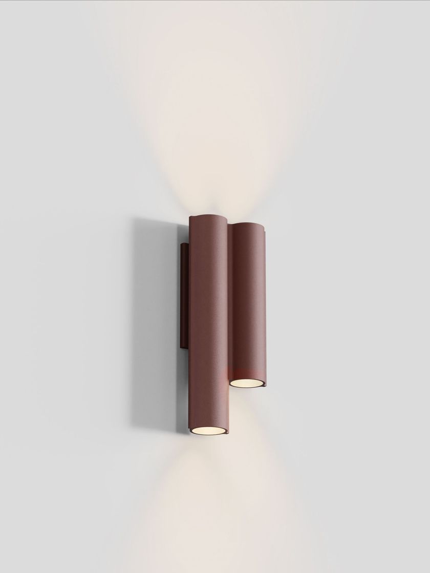 SILO 2WC LED powder coated aluminium wall light with dimmer By Lambert ...