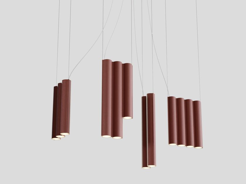 Silo LED powder coated aluminium pendant lamp with dimmer By Lambert & Fils