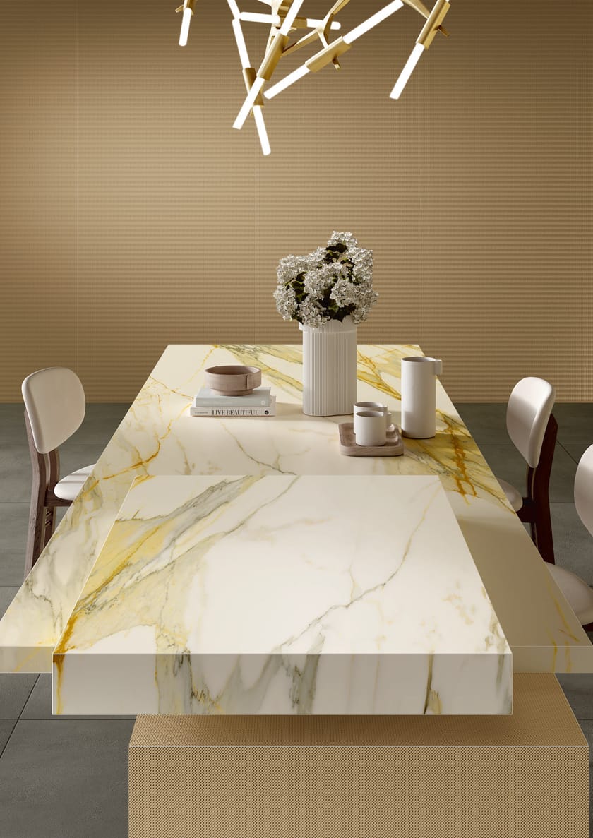 CALACATTA MEDICEO BOOK MATCH LUCIDATO Rivestimento in Laminam® By Laminam