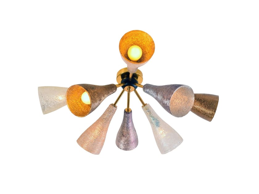 GLASS Ceiling lamp By Lampex Italiana