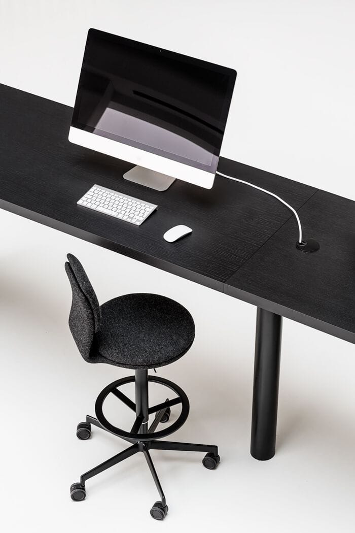LAB Height-adjustable fabric office stool with back By Lapalma | design ...