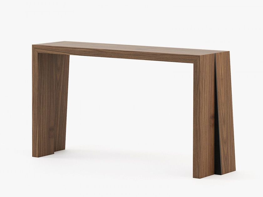 AVIGNON Rectangular walnut console table By Laskasas