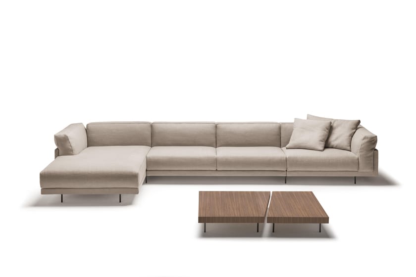 ECHOO SYSTEM Modular fabric sofa By Living Divani | design Piero Lissoni