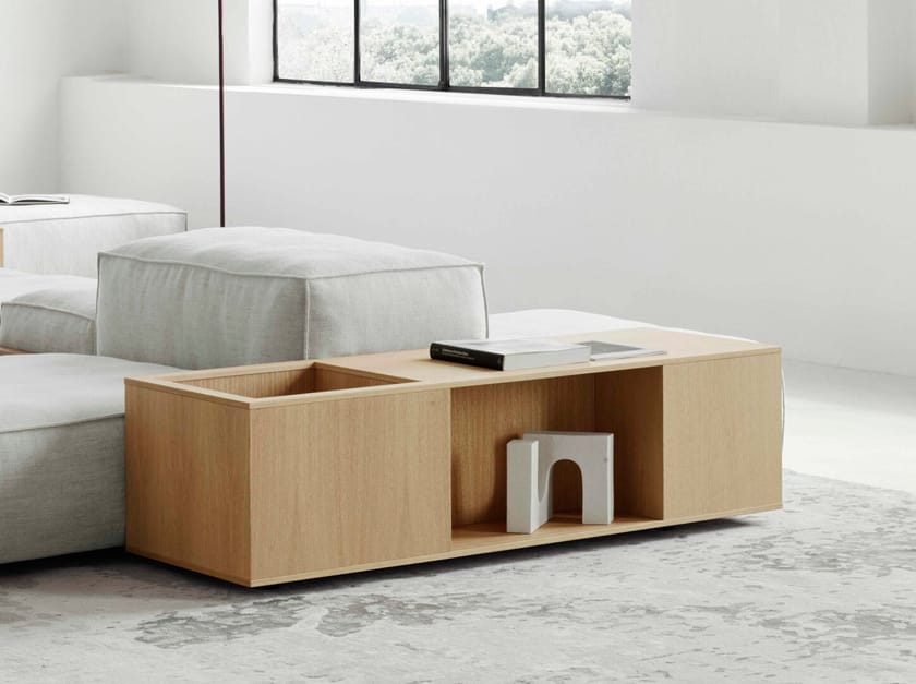 EXTRASOFT Modular MDF coffee table with storage space By Living Divani ...
