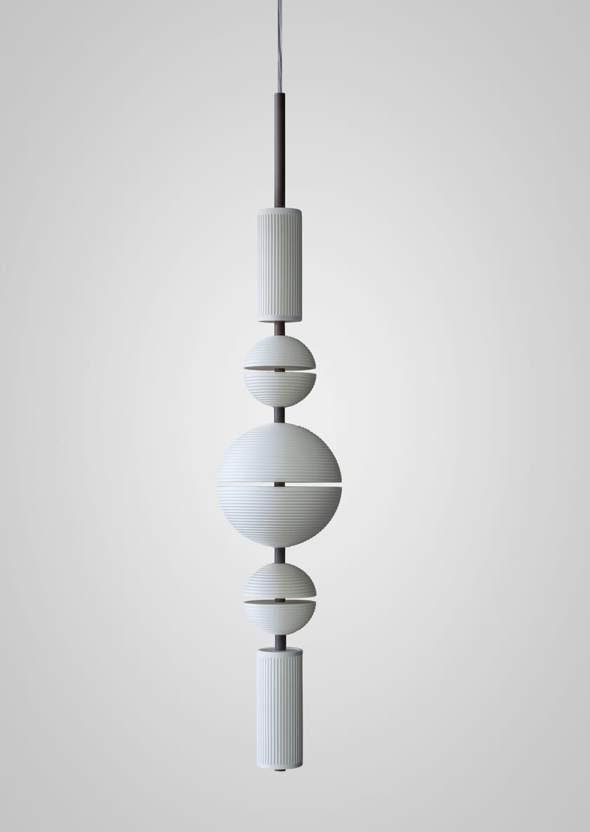 CASCADE LONG PENDANT LED handmade porcelain pendant lamp By Lladró