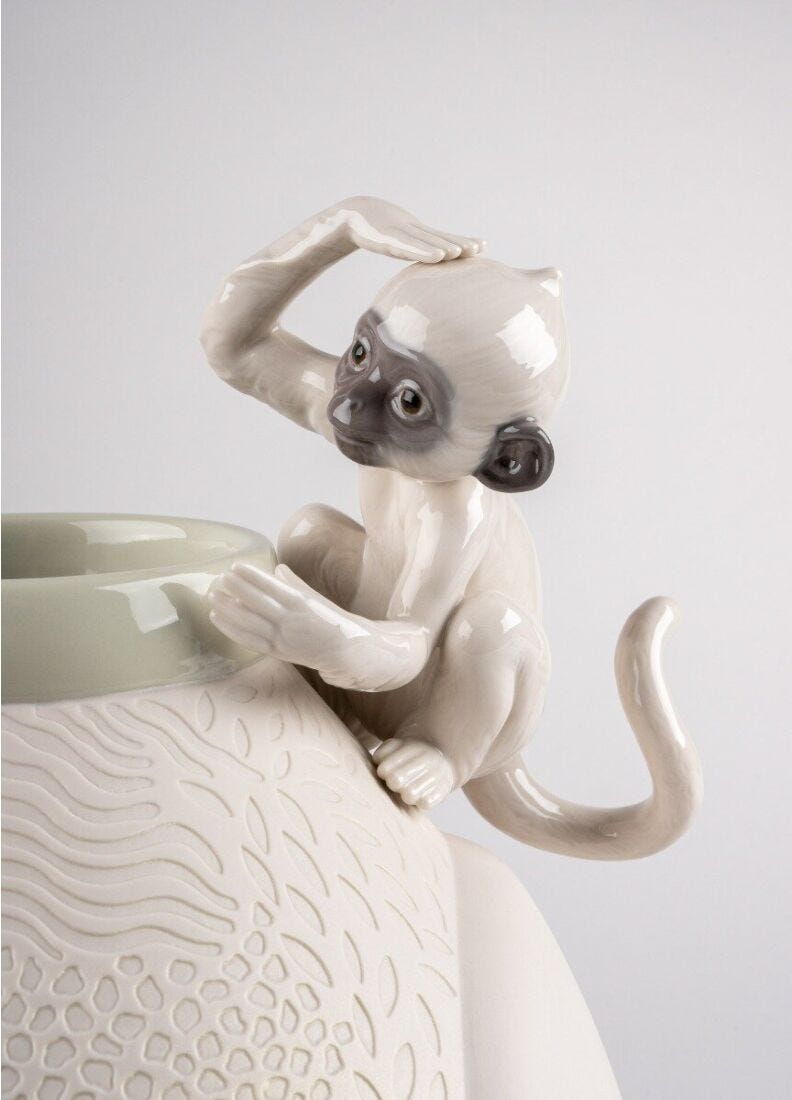 MONKEY VASE Porcelain vase By Lladró