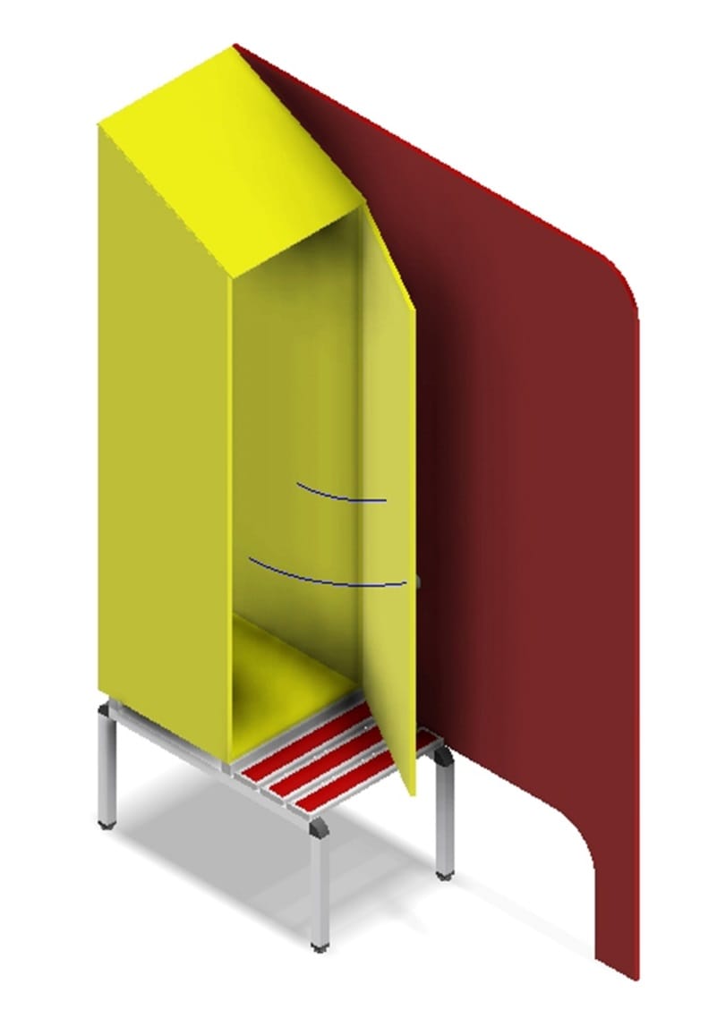 Locker with divider Laminate Locker By GES Group