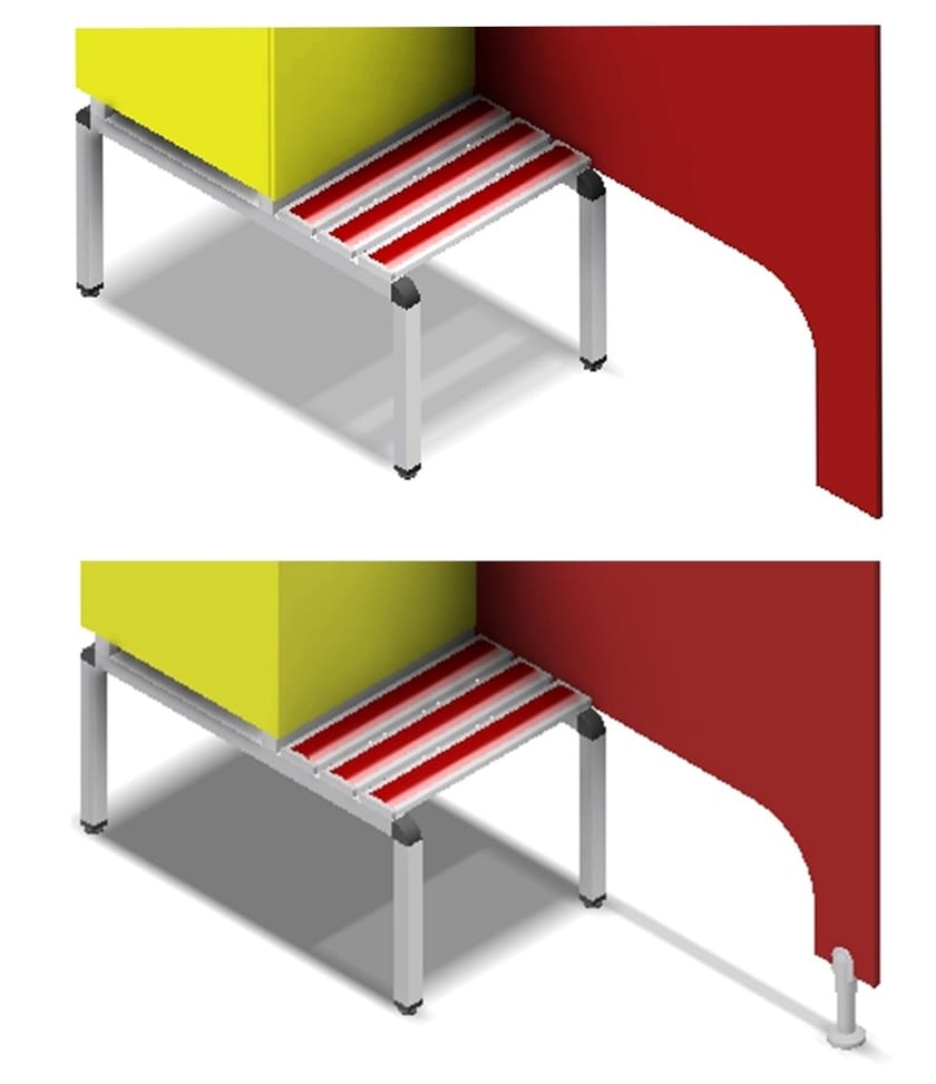 Locker with divider Laminate Locker By GES Group