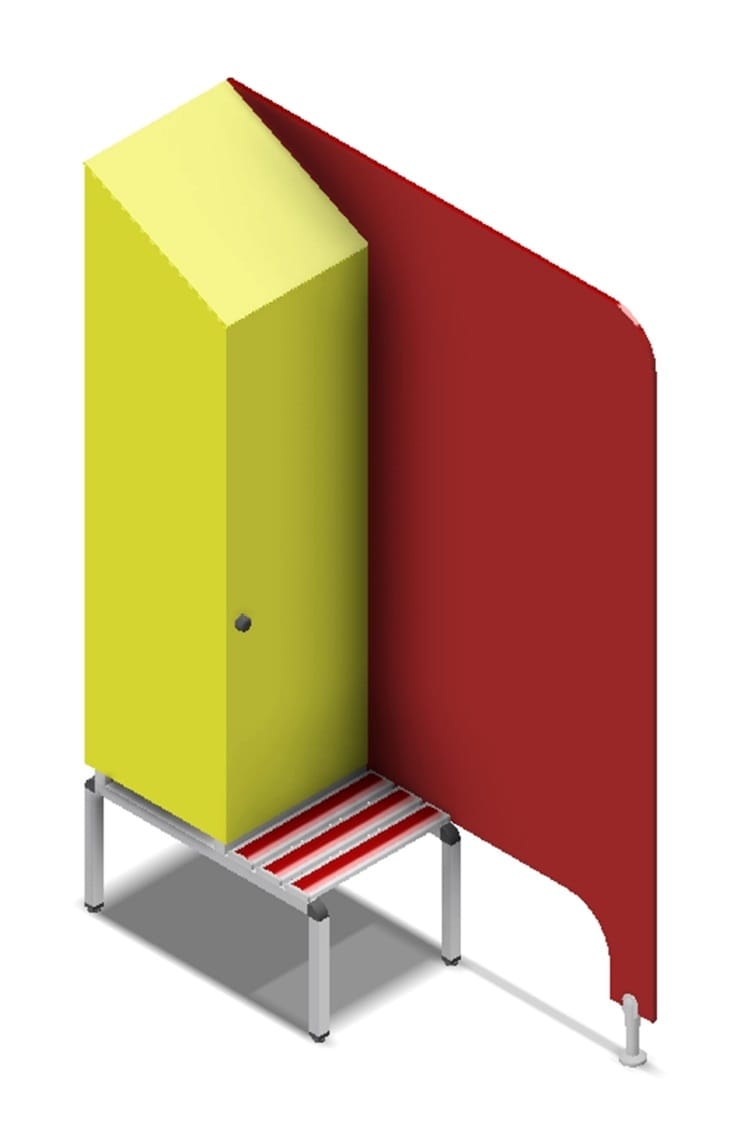 Locker with divider Laminate Locker By GES Group