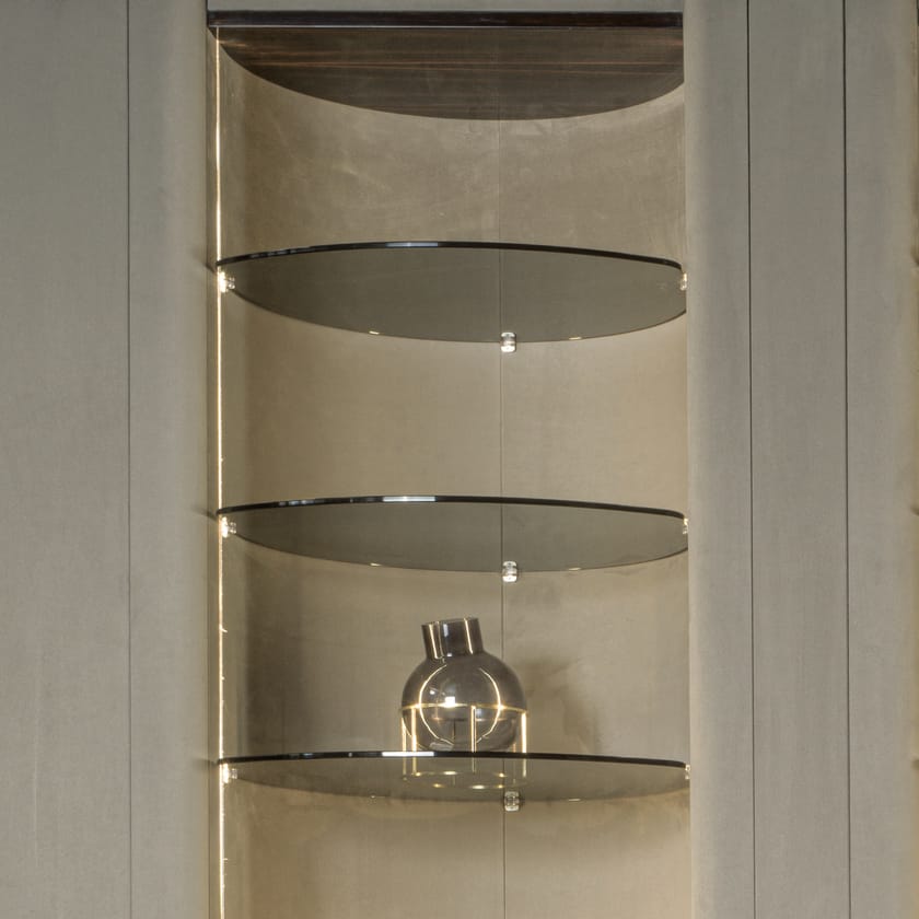 FOREVER SYSTEM BEDROOM Boiserie in pelle By Longhi