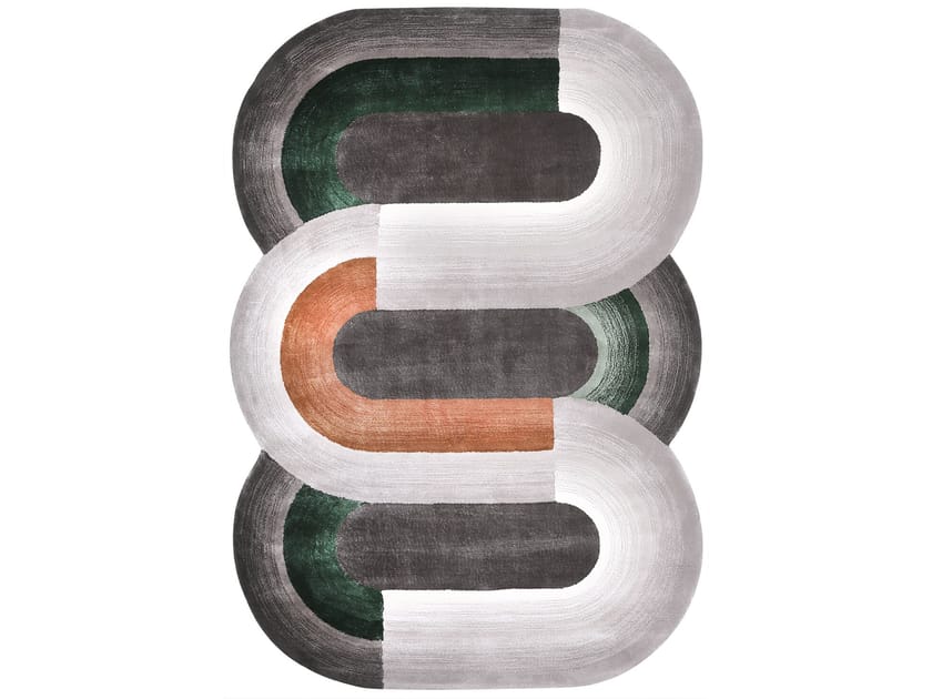 GEO 002-GX Custom wool and viscose rug By Loominology