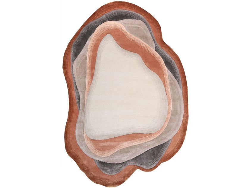 LAVA 001-GT Custom wool and viscose rug By Loominology
