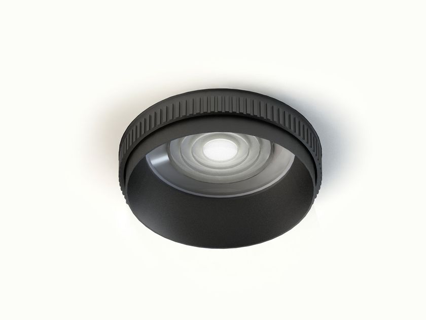 IRIDE MINIMAL FIXED Recessed LED round aluminium spotlight By Lucifero's
