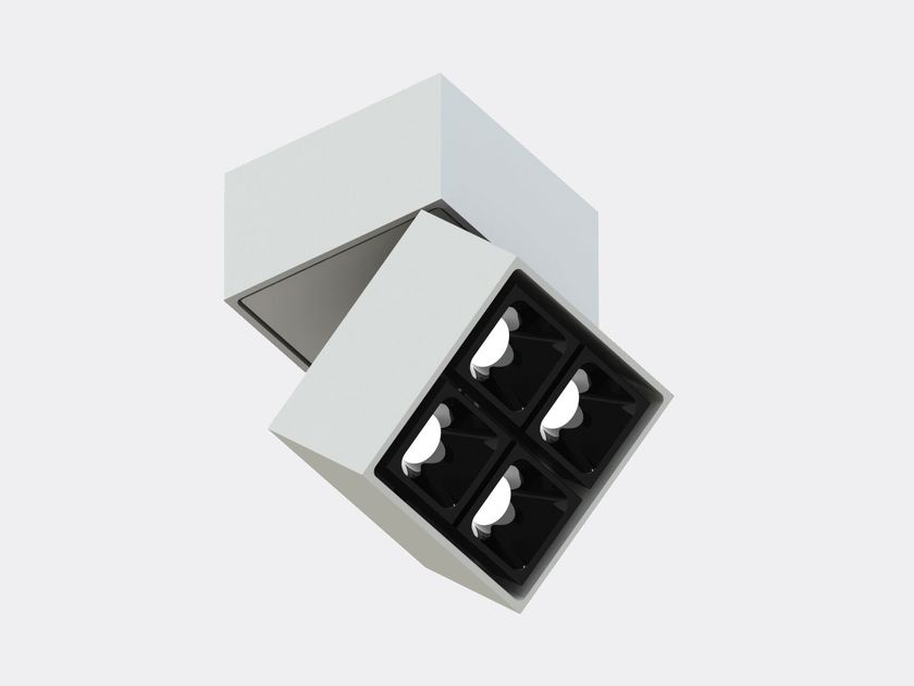 LEVA QUADRA Q4 Adjustable LED metal ceiling lamp By Lucifero's