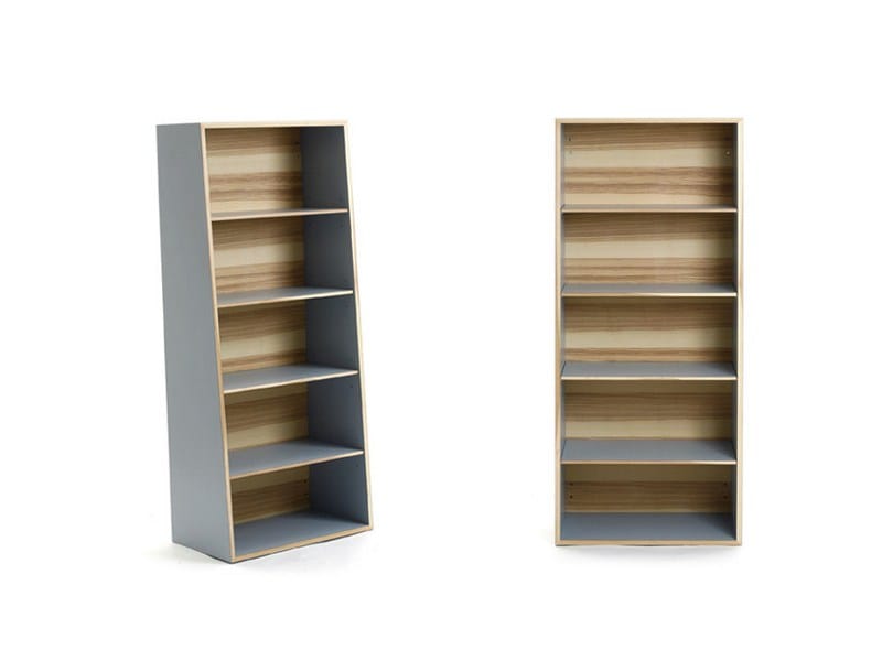 Open lacquered wooden bookcase M7000 By MINT FACTORY