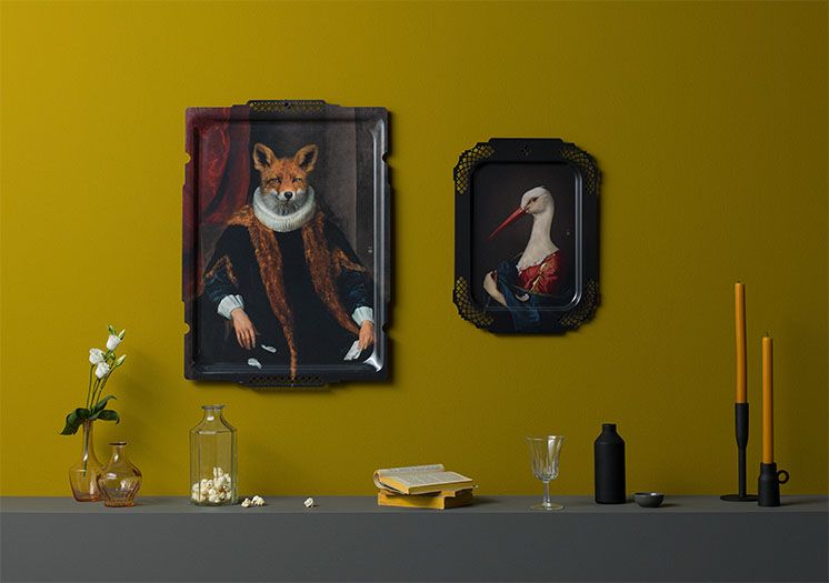 Plateau / objet de décoration murale en HPL MADAME LA CIGOGNE ...
