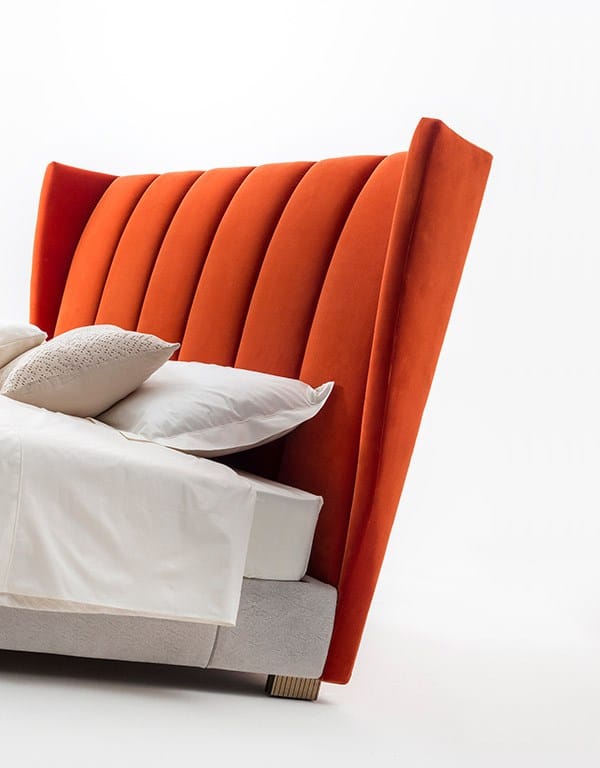 Fabric double bed with upholstered headboard MAGENTA Milano Collection ...