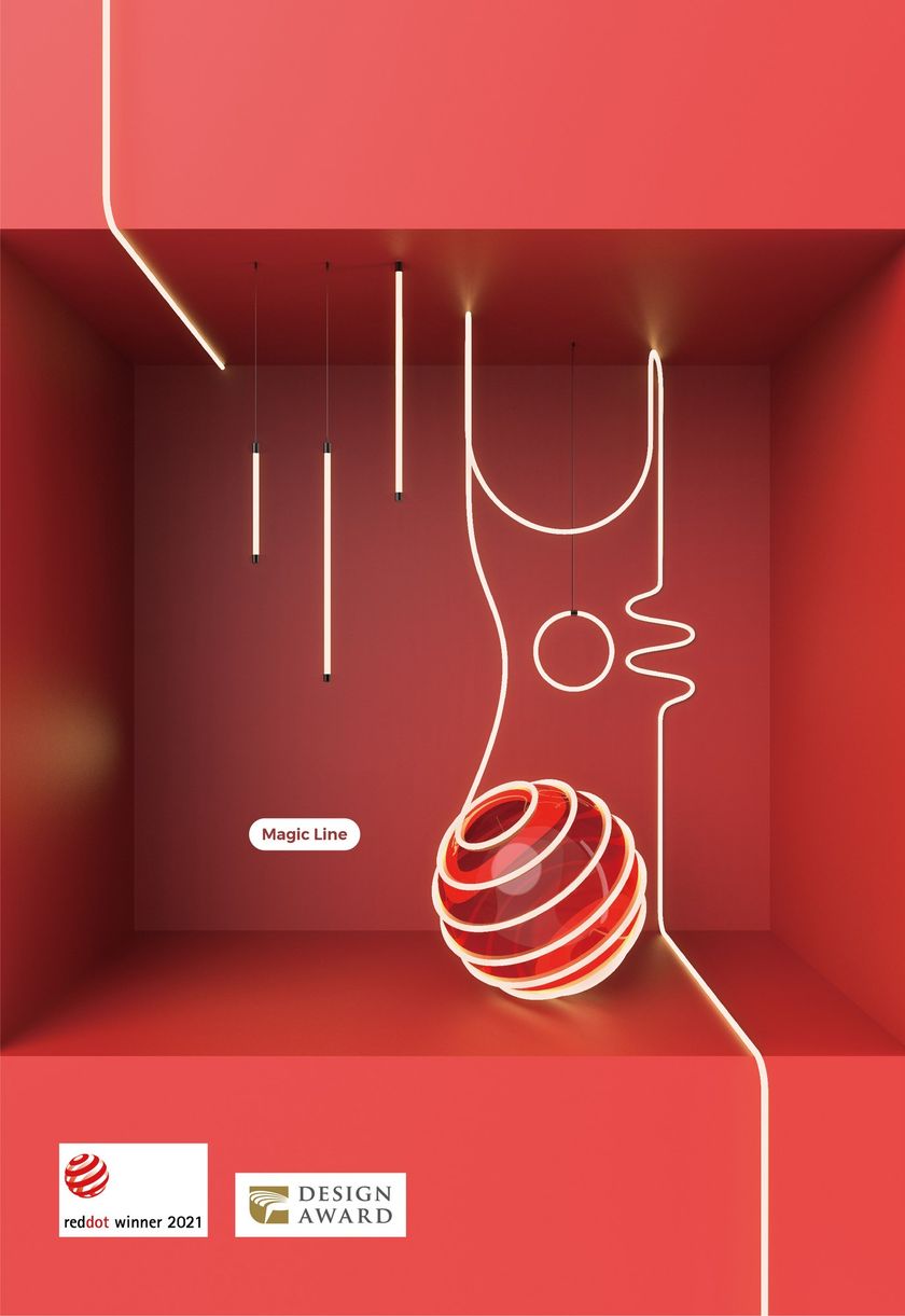 Silicone linear lighting profile for LED modules MAGIC LINE NNR18 360 ...