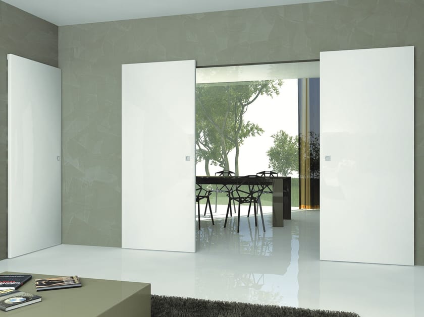 Lacquered sliding door MAGIC SLIDE By Pail Serramenti