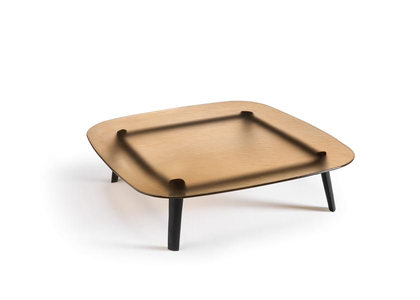 MAGMA Table basse en bois et verre By Fiam Italia | design Patrick Jouin
