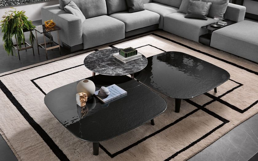 MAGMA Table basse en bois et verre By Fiam Italia | design Patrick Jouin