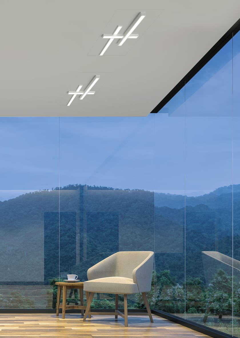 MAGNESIA | Semi-inset Lamp for false ceiling Magnesia Collection By ...