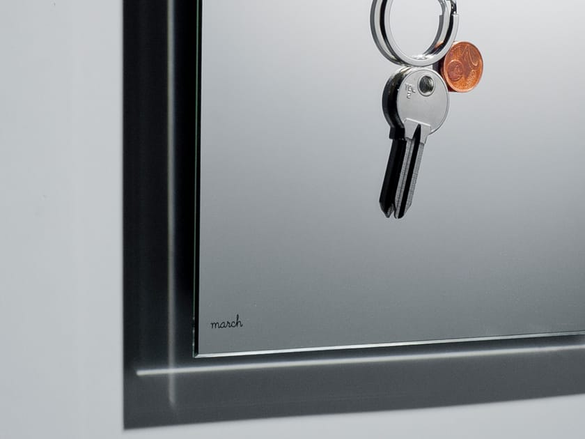 Rectangular wall-mounted mirror MAGNETIC MIRROR By MARCH