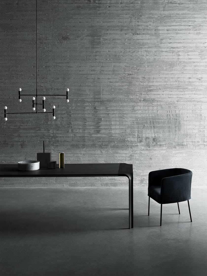 Leather chair with armrests MAJA D By Living Divani design Piero Lissoni