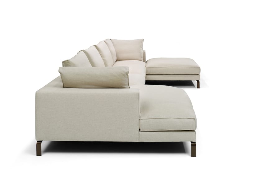 MALIBU Fabric sofa with chaise longue By Linteloo | design Jan te Lintelo