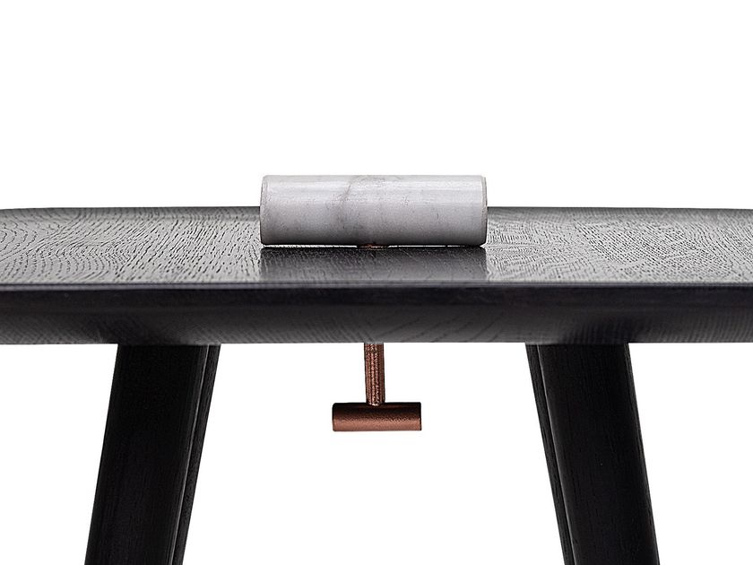 MALIN Square solid wood side table By Woak