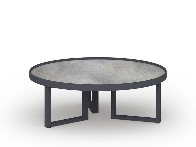 MUNIA 110 Low round HPL garden side table By MAMAGREEN